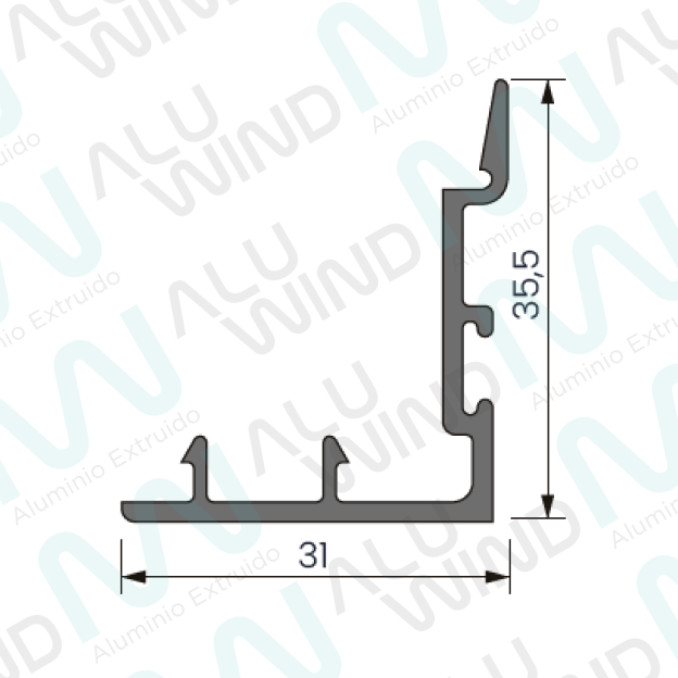 AW907 - Perfiles y Barandas de Aluminio Aluwind